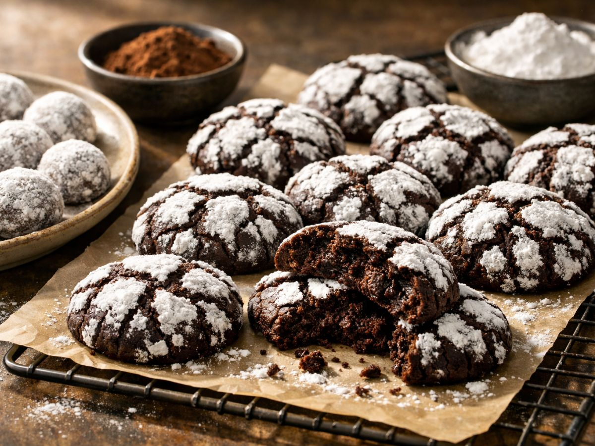 Chocolate Crinkle Recipe That Don’t Go Flat - TheHomeCookBible